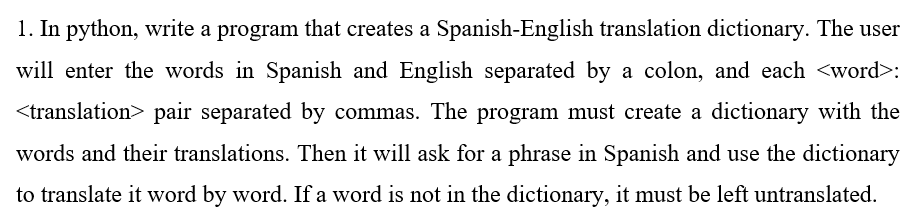 Solved 1. In python, write a program that creates a | Chegg.com