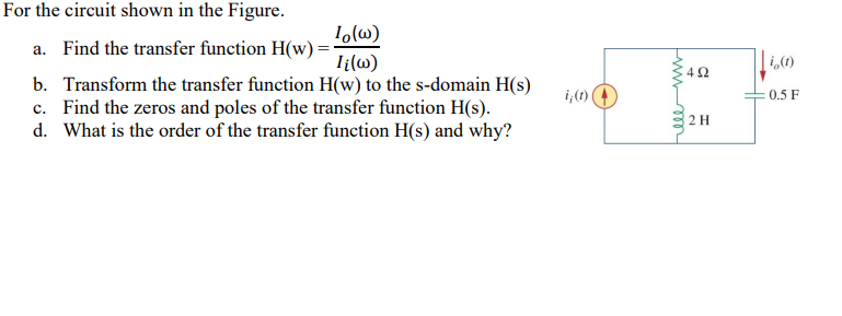 Solved 1,(1) For the circuit shown in the Figure. 1.(w) a. | Chegg.com