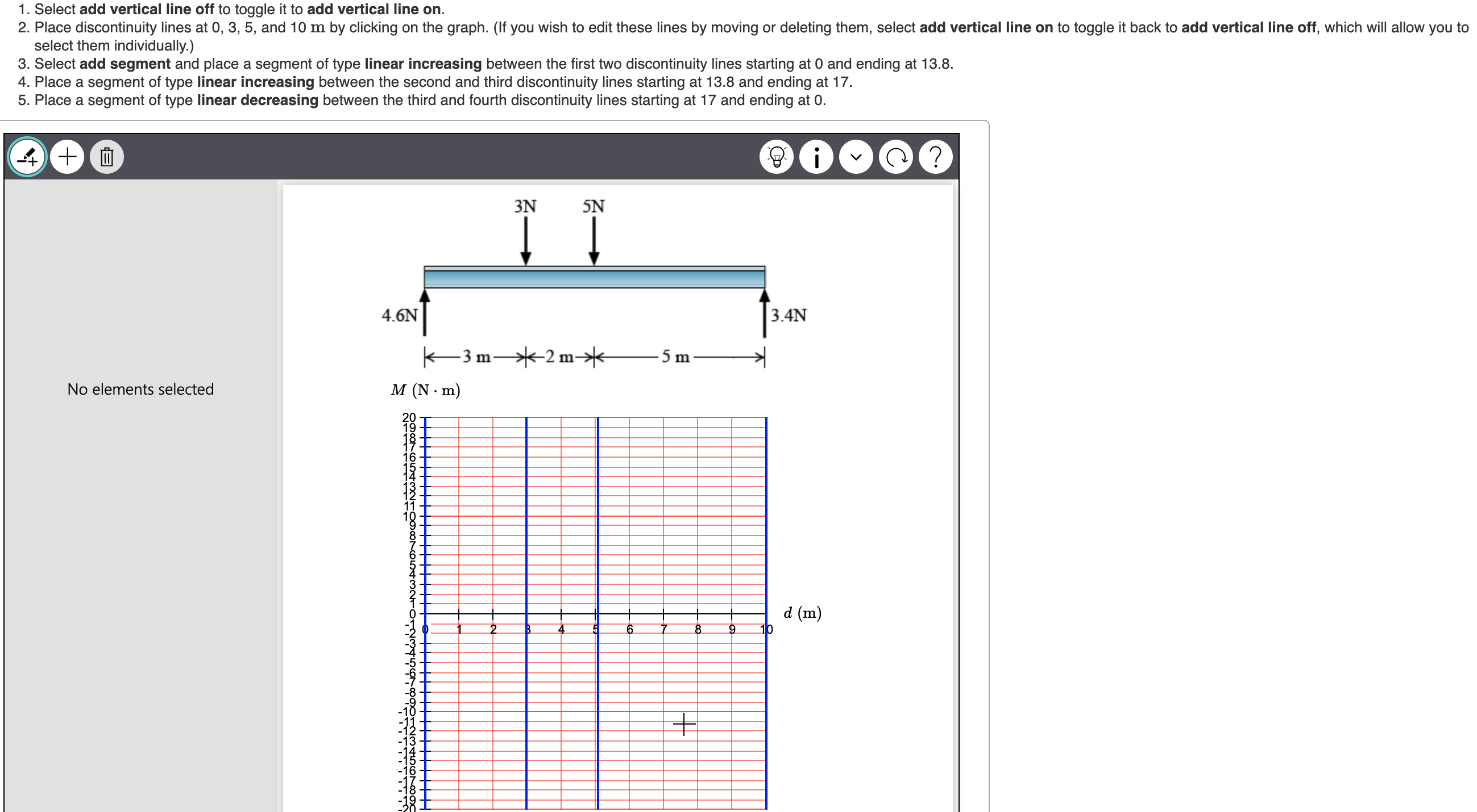 Solved 1. Select add vertical line off to toggle it to add | Chegg.com