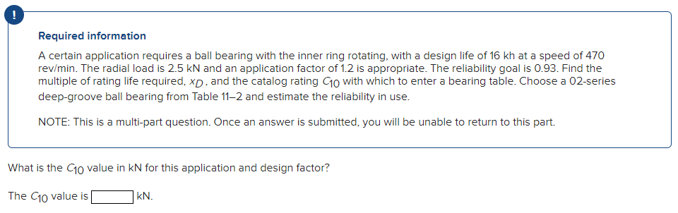 Solved Required information A certain application requires a | Chegg.com