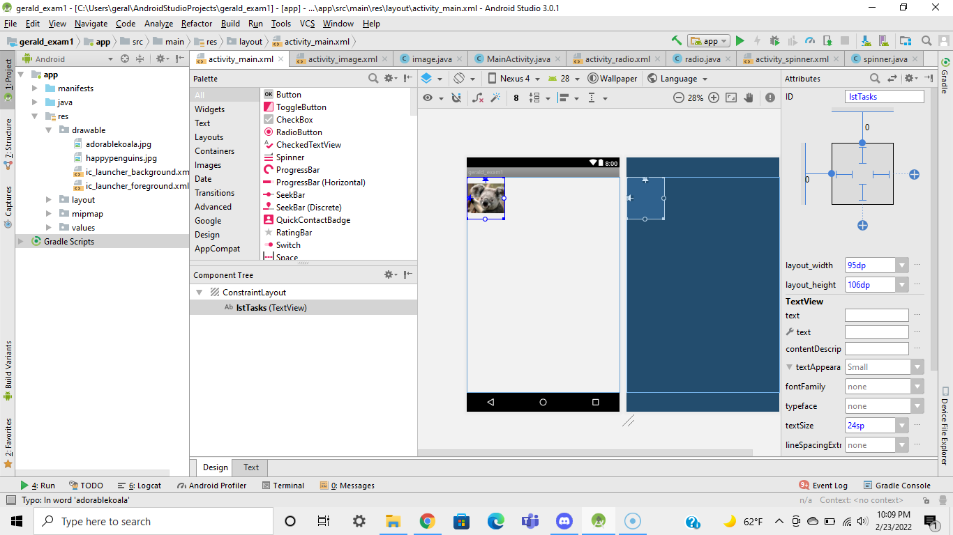 Solved Android Studio Help: Can you help me with this weird | Chegg.com