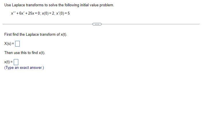 Solved Use Laplace transforms to solve the following initial | Chegg.com