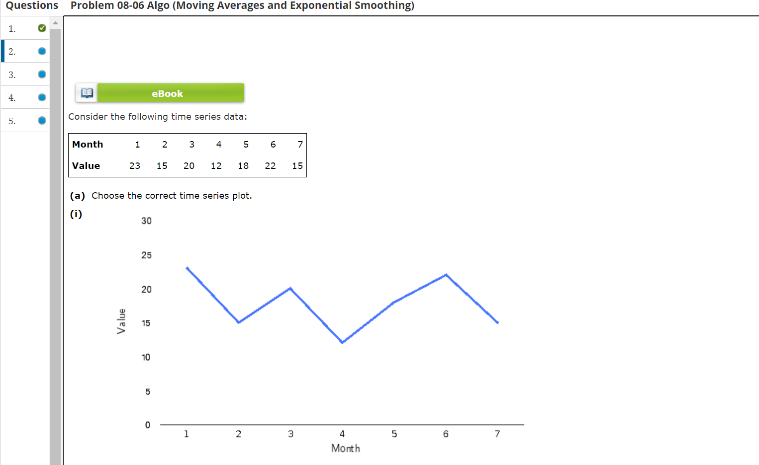 Solved Questions Problem 08-06 Algo (Moving Averages and | Chegg.com Solved Questions Problem 08-06 Algo (Moving Averages and | Chegg.com