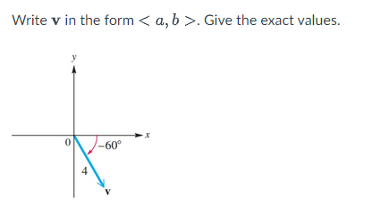 Solved Write v in the form . Give the exact values. | Chegg.com