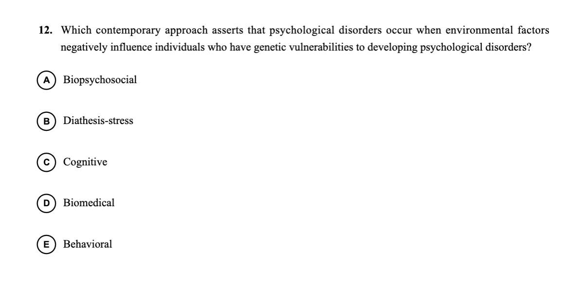 Solved 12. Which contemporary approach asserts that | Chegg.com