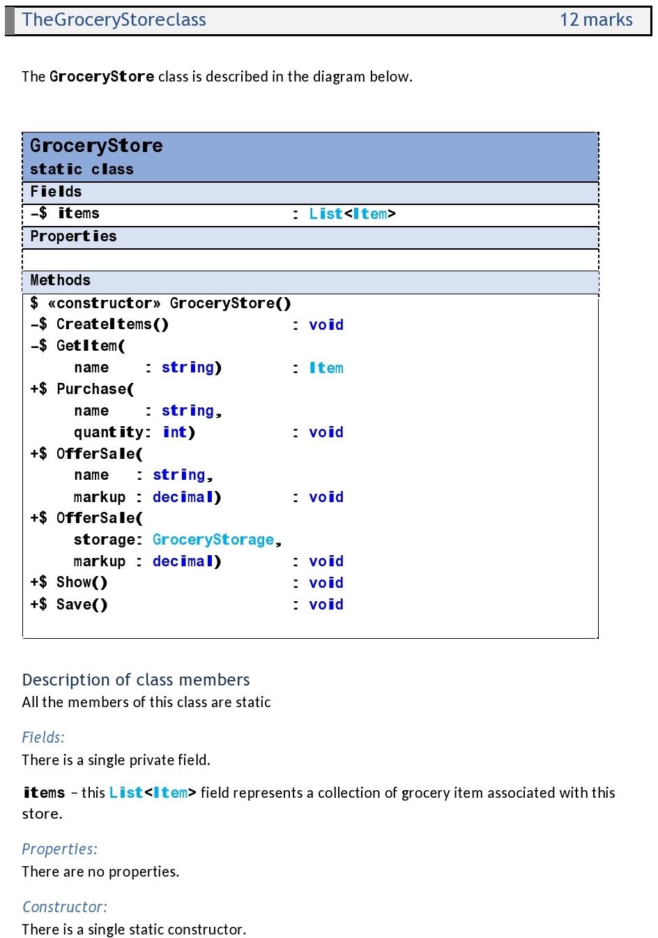 Solved Grocery App A high-level view of a Grocery | Chegg.com