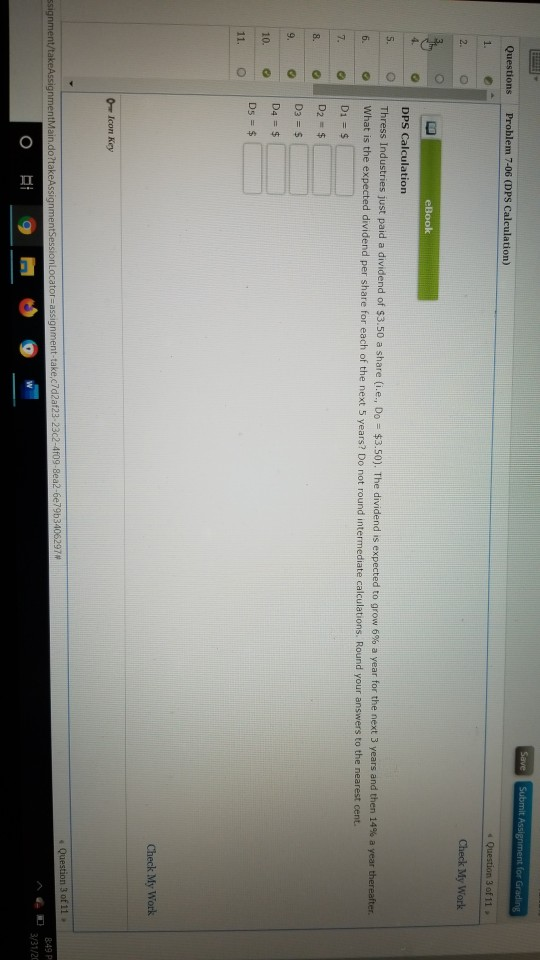 Solved Save Submit Assignment for Grading Questions Problem | Chegg.com