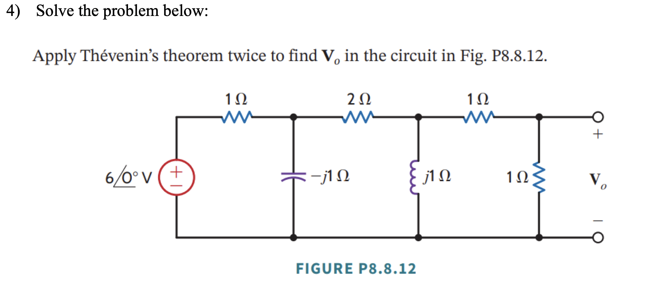 Solved Solve the problem below: Apply Thévenin's theorem | Chegg.com