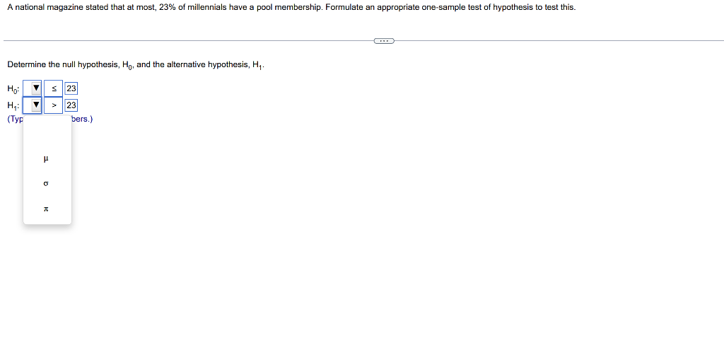 Solved Determine the null hypothesis, H0, and the | Chegg.com