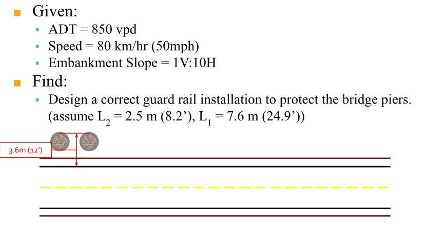 Solved Given: - ADT=850 vpd - Speed =80 km/hr(50mph) " | Chegg.com