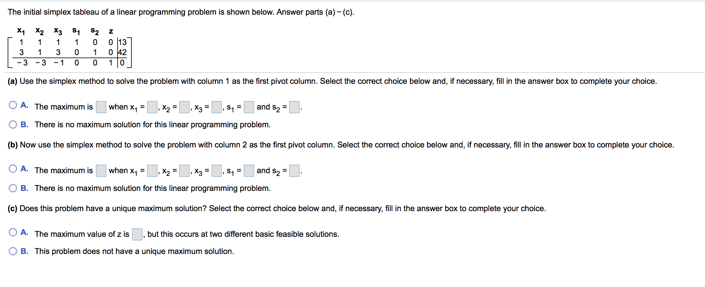 Solved The initial simplex tableau of a linear programming | Chegg.com
