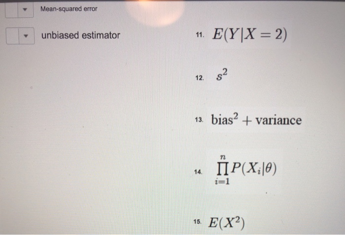 Solved Matching. E(a + bX) = a + bE(X) 1 Variance | Chegg.com