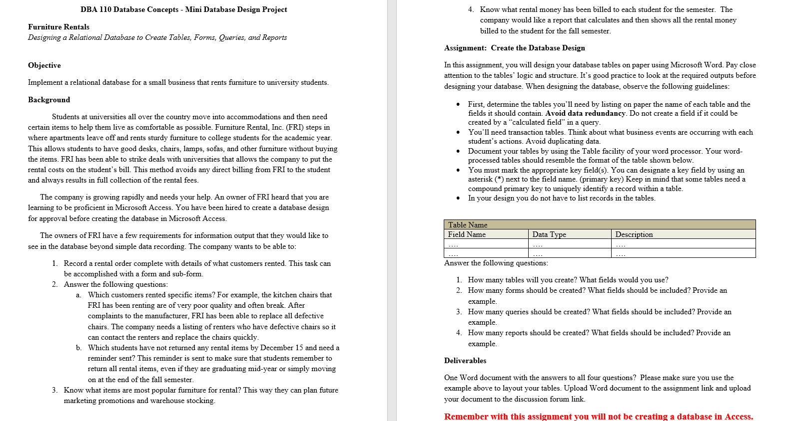 The goal of this is to create the designs of tables, | Chegg.com