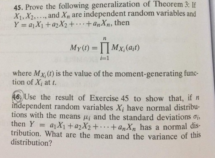 Solved 45. Prove the following generalization of Theorem 3: | Chegg.com