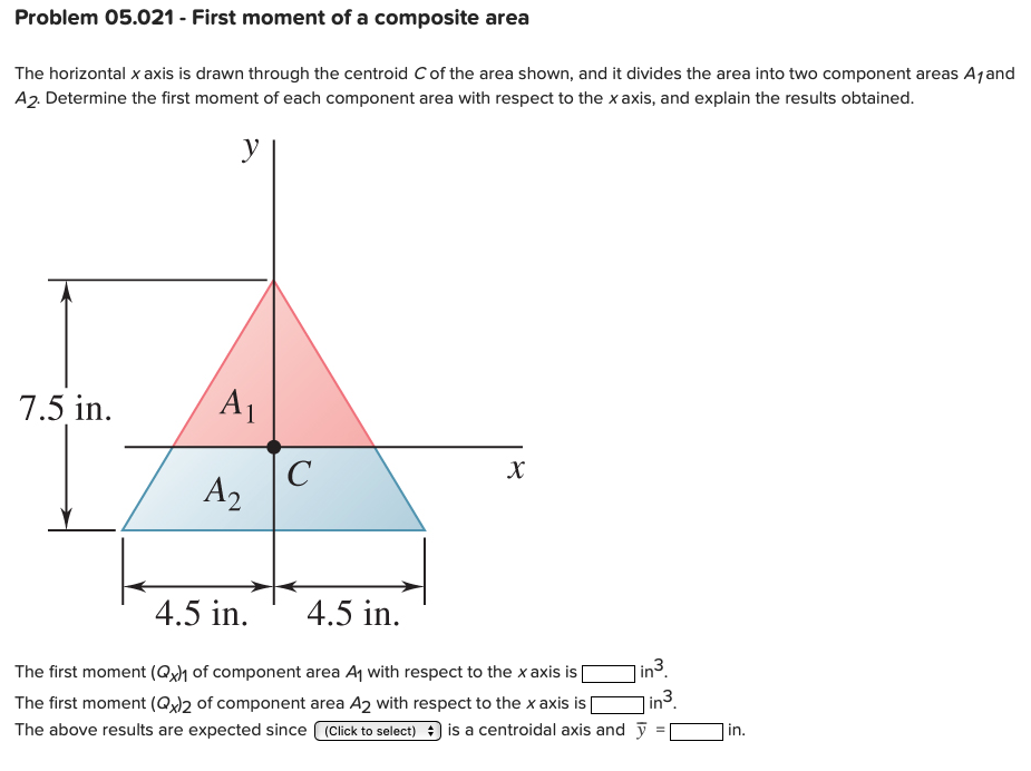 Solved Problem 05.021 - First moment of a composite area The | Chegg.com