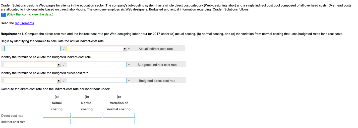 Solved Craden Solutions designs Web pages for clients in the | Chegg.com