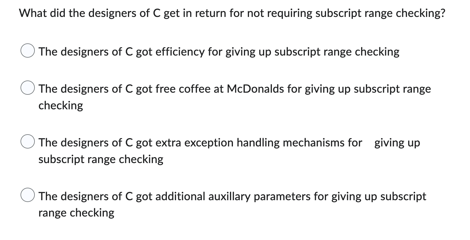 Solved The following list of design issues are | Chegg.com