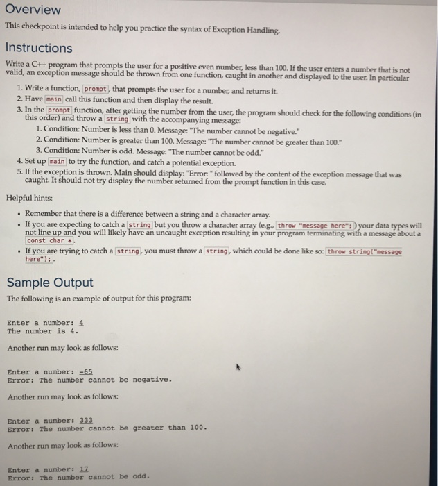 Solved Overview This Checkpoint Is Intended To Help You 