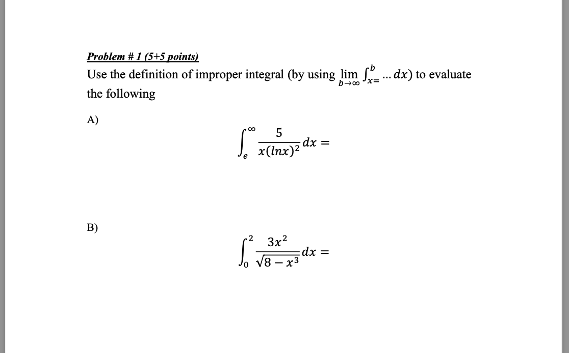 Problem 1 55 Points Use The Definition Of 0118
