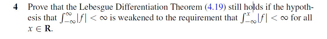 Solved 4 Prove that the Lebesgue Differentiation Theorem | Chegg.com