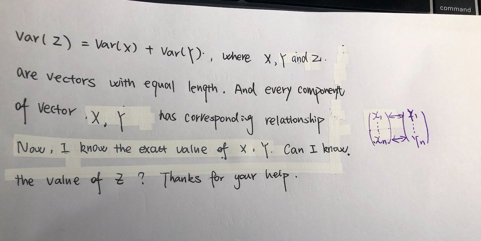 Solved command varl 2) = Varlx) + varl P., Where X, Y and 21 | Chegg.com