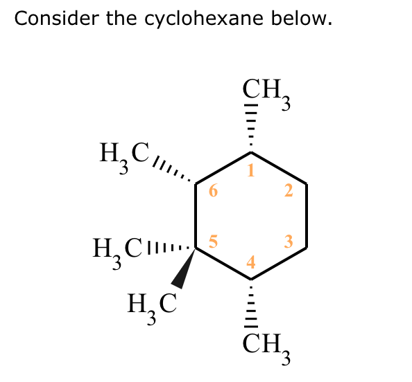Solved Consider the cyclohexane below. Use the | Chegg.com