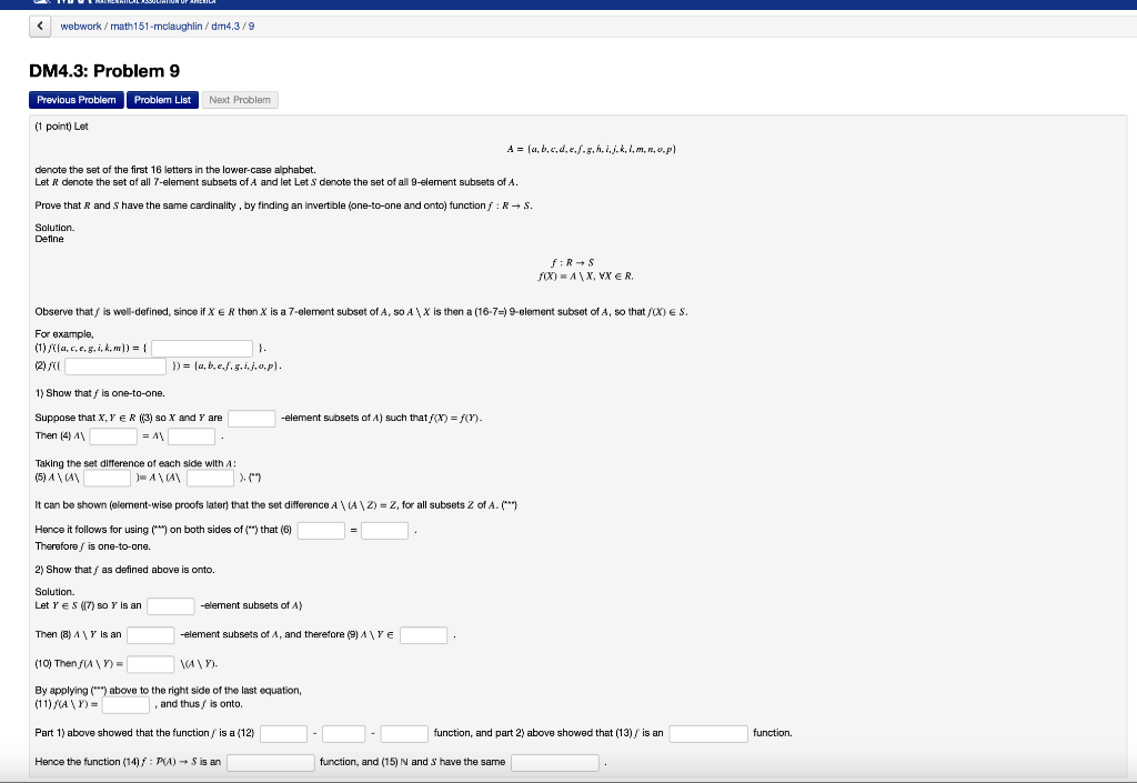 Solved webwork/math151-mclaughlin / dm4.3/9 DM4.3: Problem 9 | Chegg.com Solved webwork/math151-mclaughlin / dm4.3/9 DM4.3: Problem 9 | Chegg.com