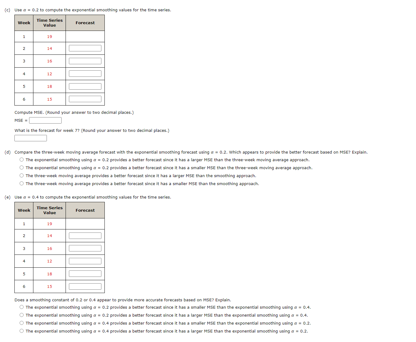 Solved (a) Construct a time series plot. What type of | Chegg.com