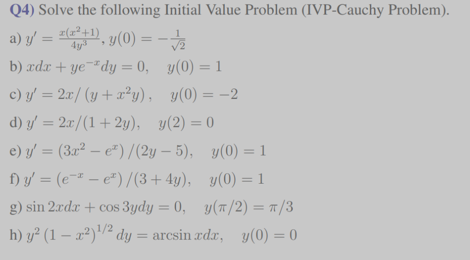 Solved By An Expert Solve Initial Value Problems