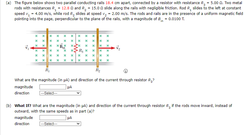 Solved (a) The figure below shows two parallel conducting | Chegg.com