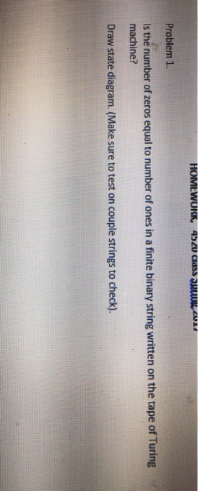 Solved Is the number of zeros equal to number of ones in a | Chegg.com