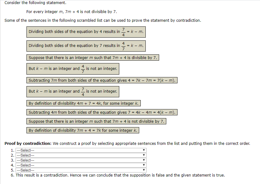 Solved Consider the following statement. For every integer | Chegg.com