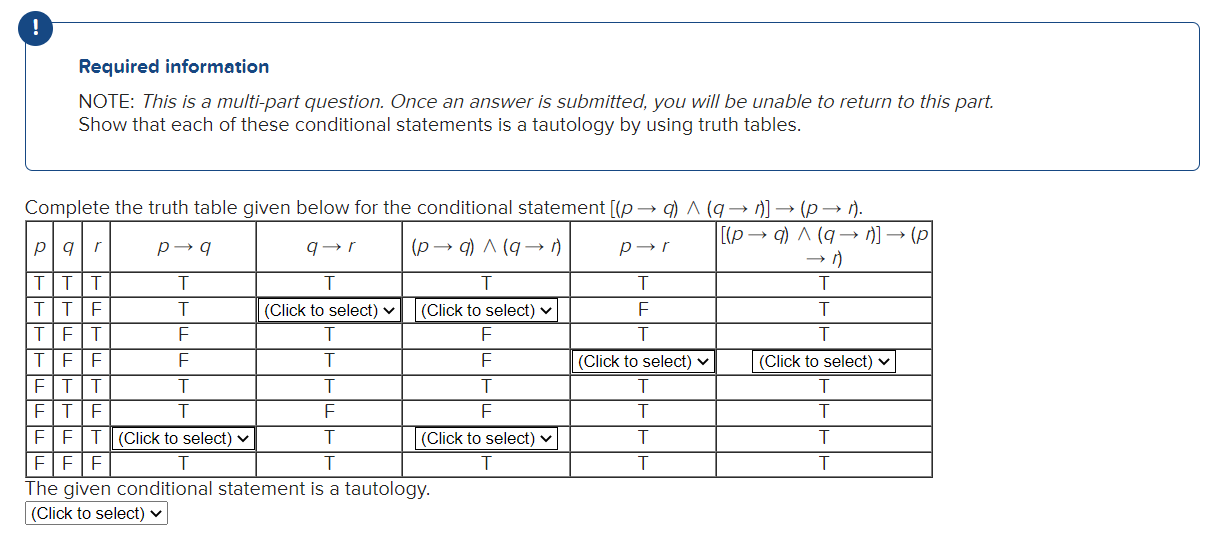 Solved ! Required information NOTE: This is a multi-part | Chegg.com
