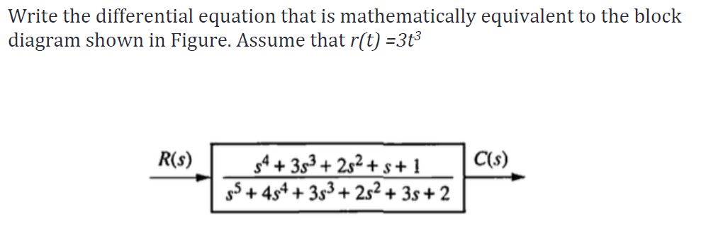 Solved Write the differential equation that is | Chegg.com