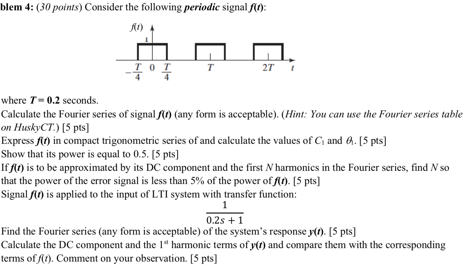 Solved blem 4: (30 points) Consider the following periodic | Chegg.com