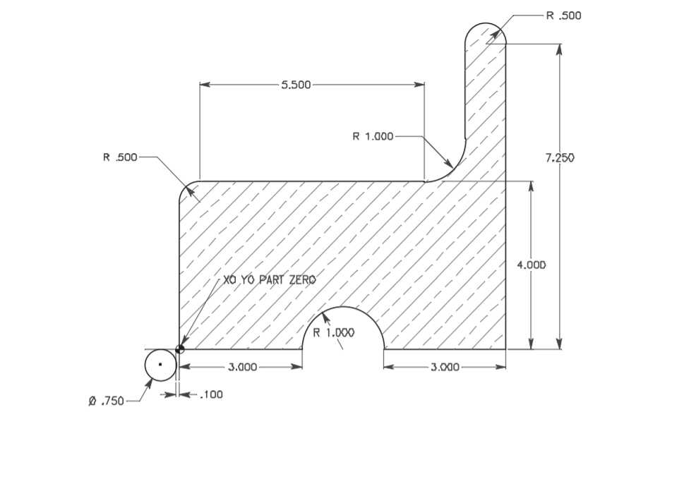 PROGRAMMING VF/EC Series CUTTER COMPENSATION EXERCISE | Chegg.com