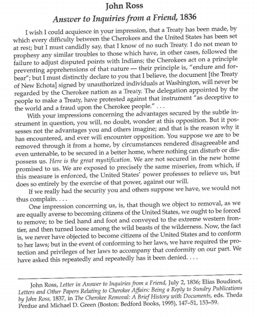 These documents by Ross and Boudinot express two | Chegg.com