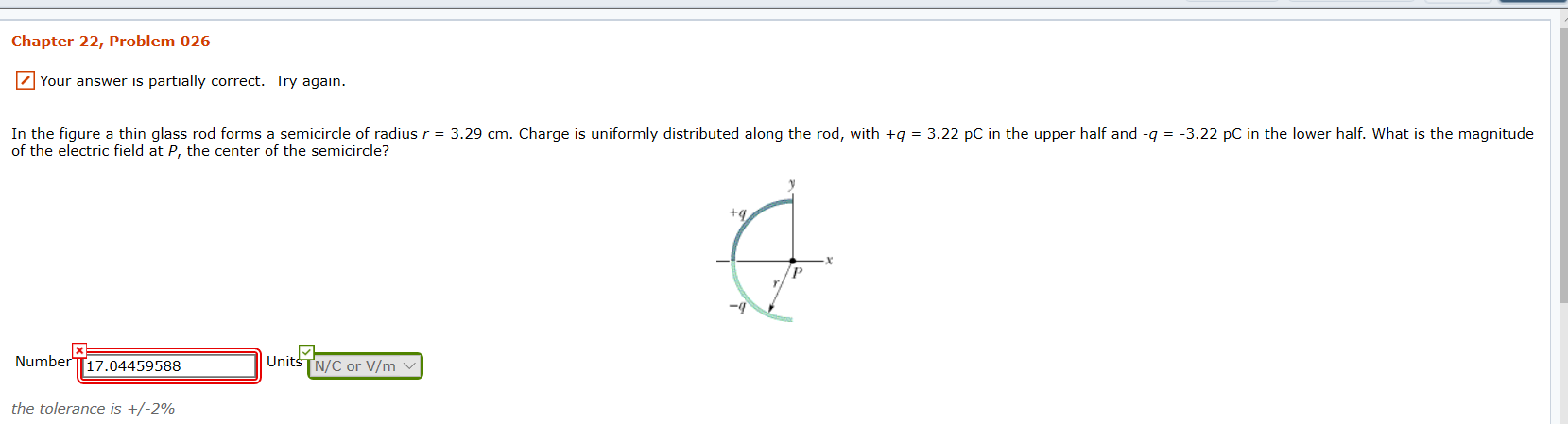 Solved Chapter 22, Problem 026 Your answer is partially | Chegg.com