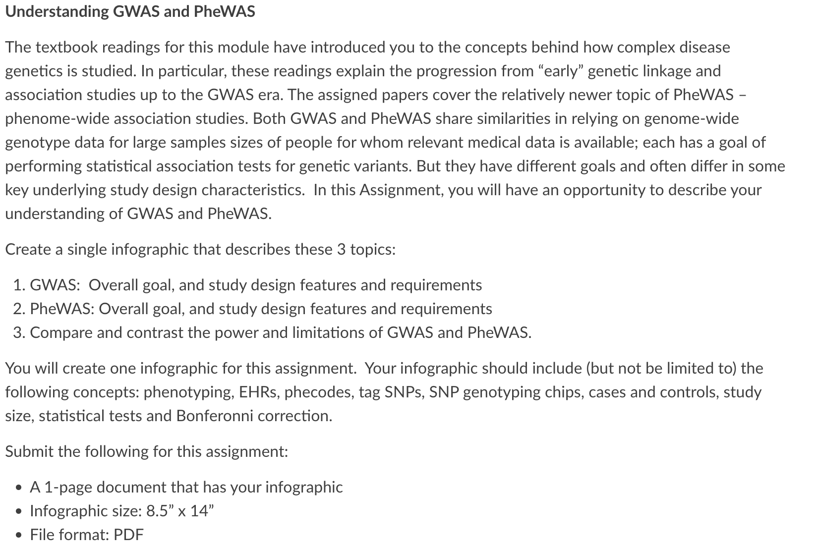 Solved Understanding GWAS and PheWASThe textbook readings | Chegg.com