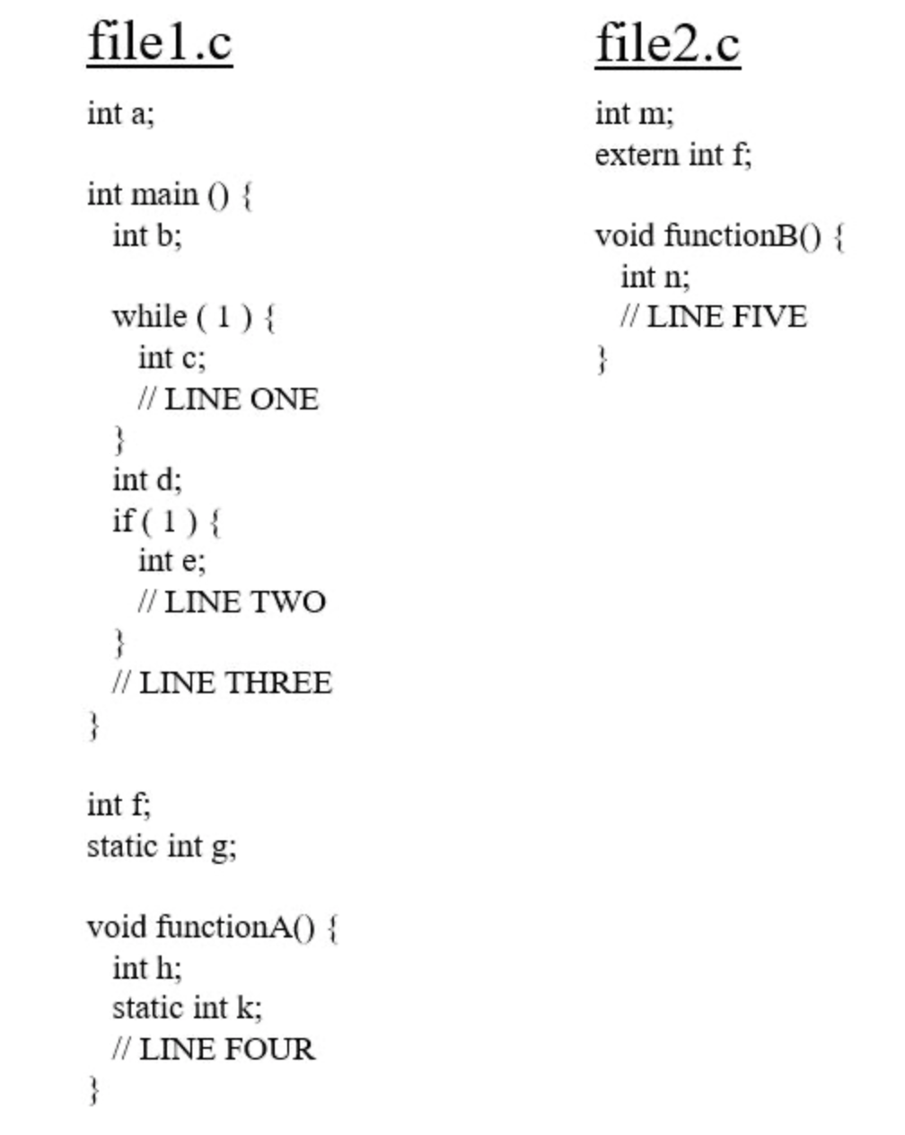 Solved Consider the following code, which consists of 2 | Chegg.com