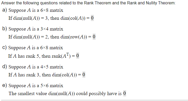 Solved Answer the following questions related to the Rank | Chegg.com
