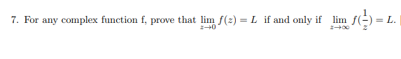 Solved 7. For any complex function f, prove that | Chegg.com
