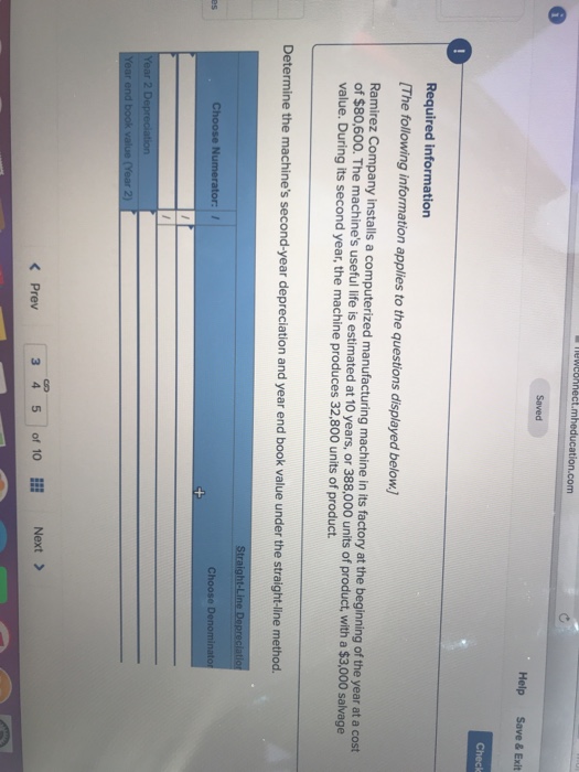 Solved Help Save& Exit Check Required information The | Chegg.com