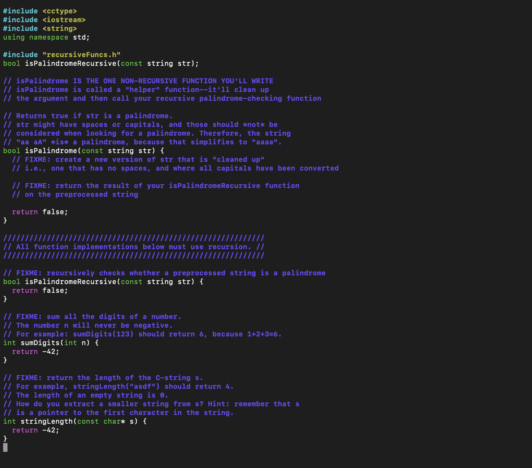 Solved ifndef RECURSIVEFUNCS_H \#define RECURSIVEFUNCS_H | Chegg.com Solved ifndef RECURSIVEFUNCS_H \#define RECURSIVEFUNCS_H | Chegg.com