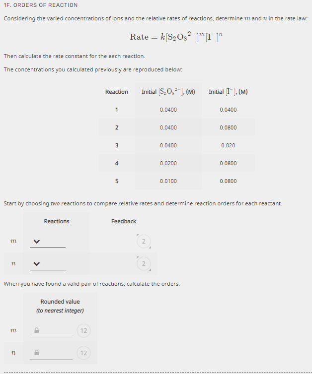 Chemistry calculate relative rates as well as the | Chegg.com