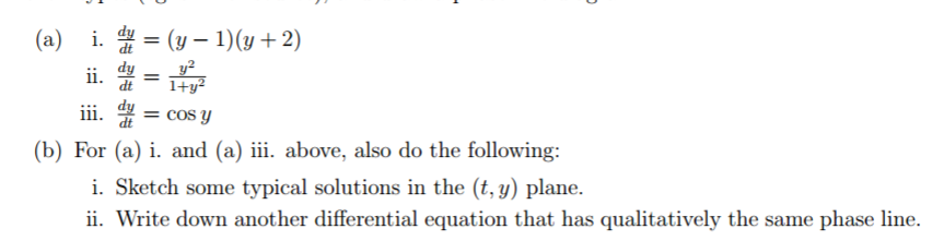 Solved For the following differential equations, find all | Chegg.com