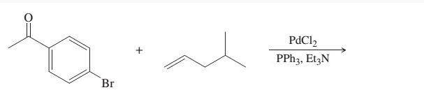 Solved hand PdCl2 PPh3, Et3N Br + Pd(OAc)2 PPhz, EtzN OCH; | Chegg.com