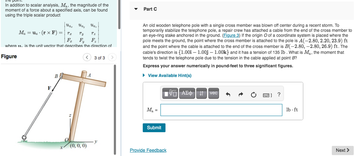 Solved In addition to scalar analysis, Mg, the magnitude of | Chegg.com