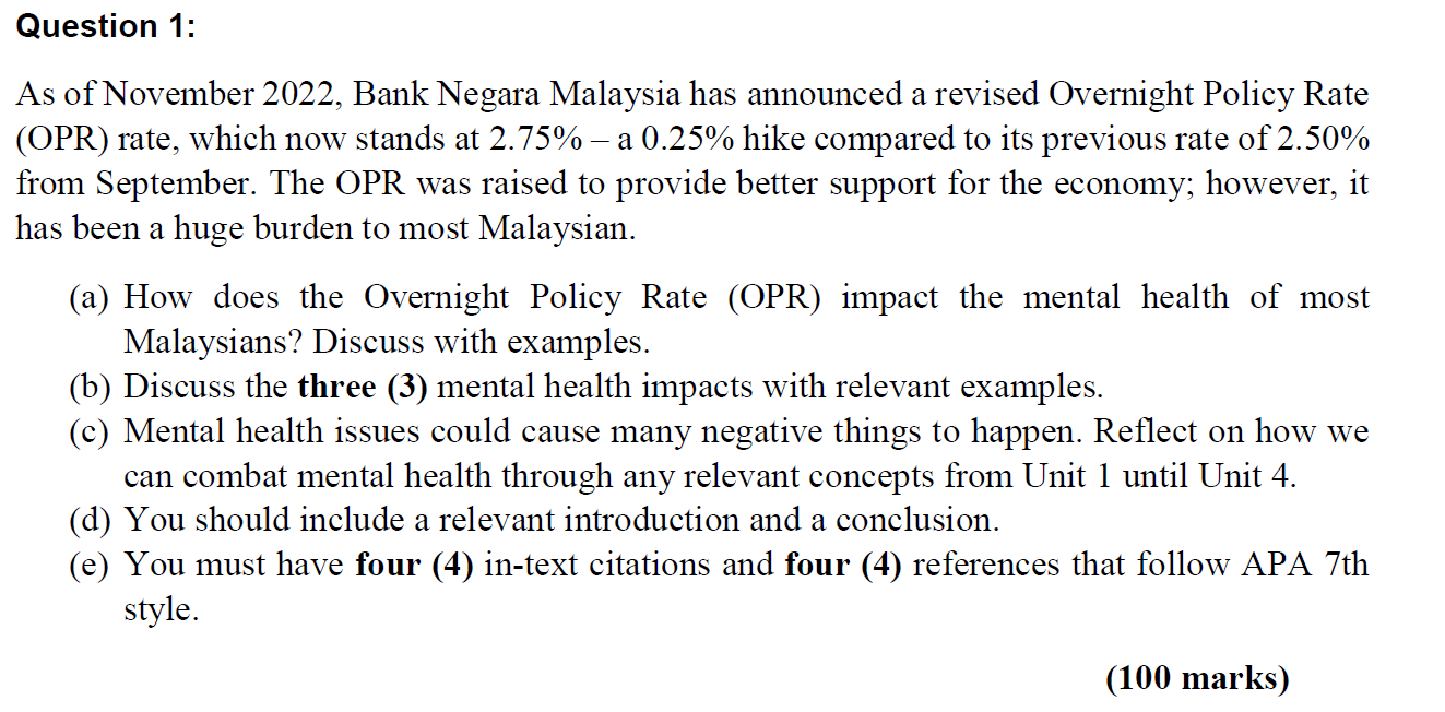 Solved As of November 2022, Bank Negara Malaysia has | Chegg.com