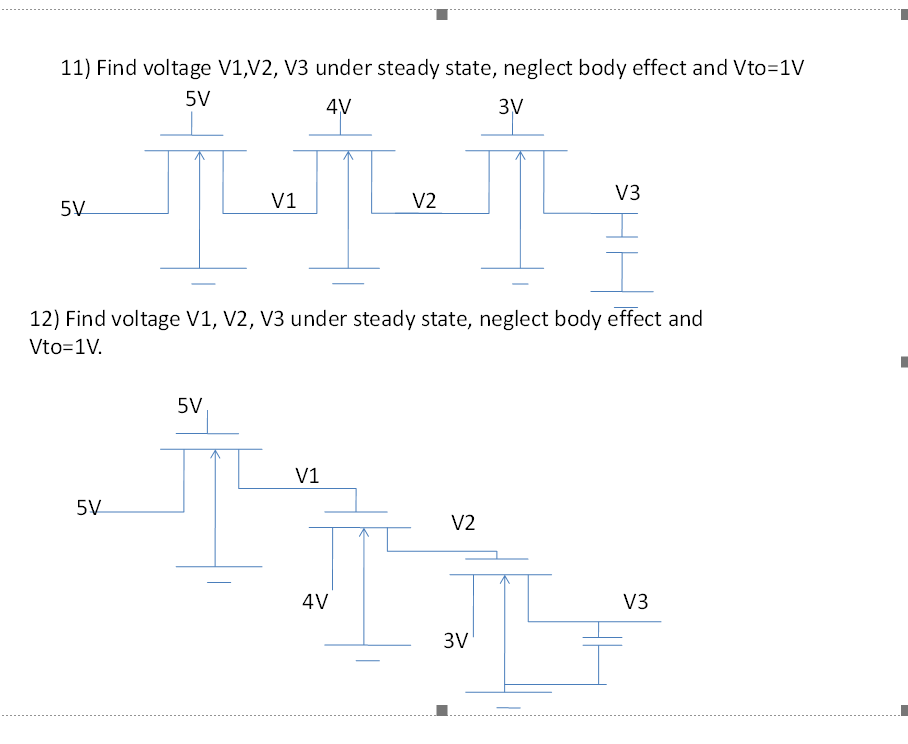Solved Find voltage V1,V2,V3 ﻿under steady state, neglect | Chegg.com